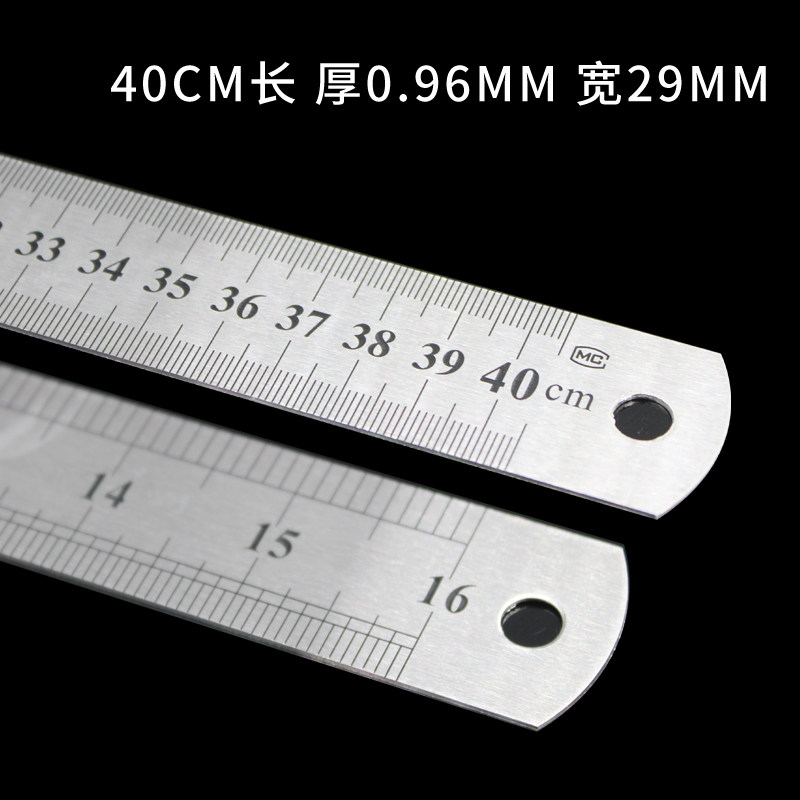 [USD 5.25] Thickened stainless steel ruler 15 30 50 60 cm1 2m steel ...