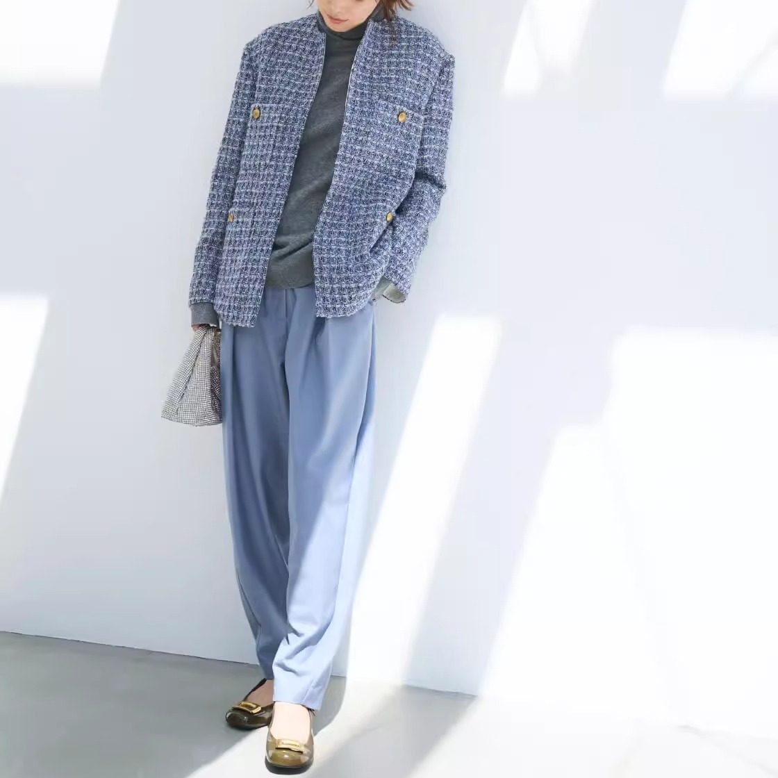 miyoki日本代购 Mila Owen 高腰压褶锥形休闲裤 09WFP244129