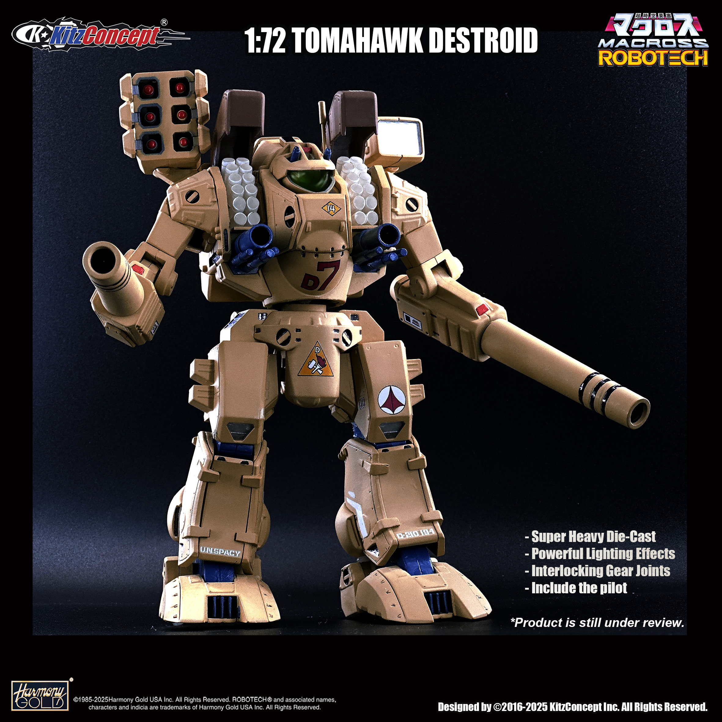 Kitzconcept kc battlestar tomahawk defense robot 1/72 earth army alloy ...