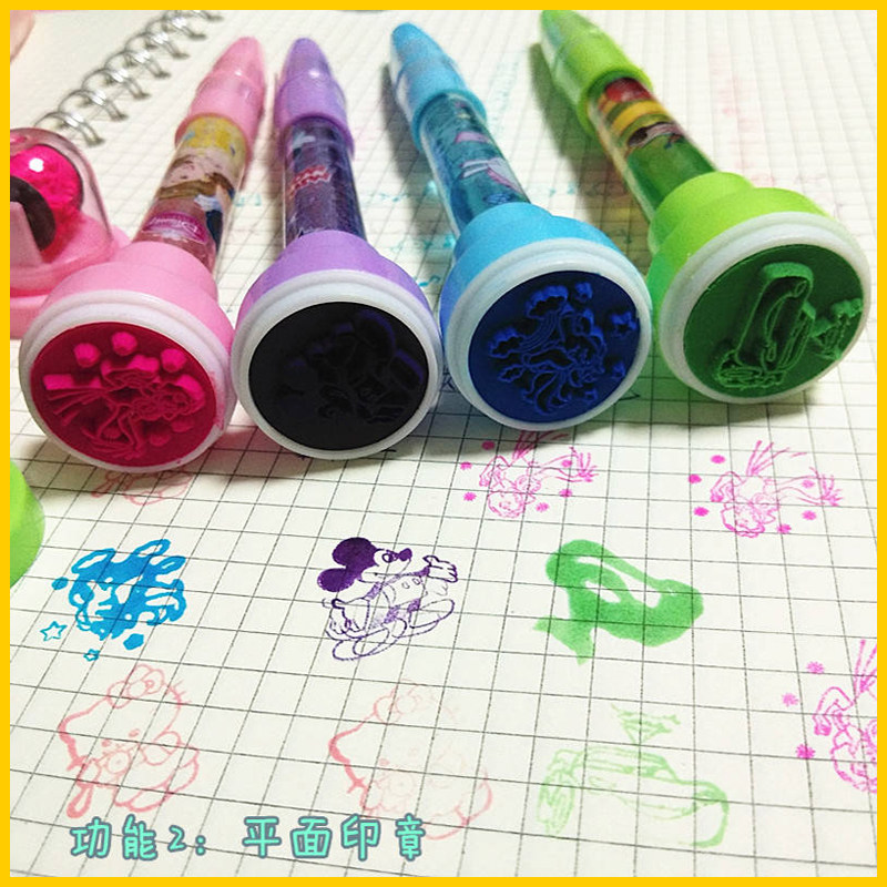 [USD 5.93] Shake the same magic bubble pen light roller seal five-in ...