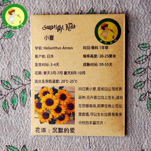 小夏向日葵种子 SUNBRIGHT KIDS 坂田SAKATA育种 进口春季花种子