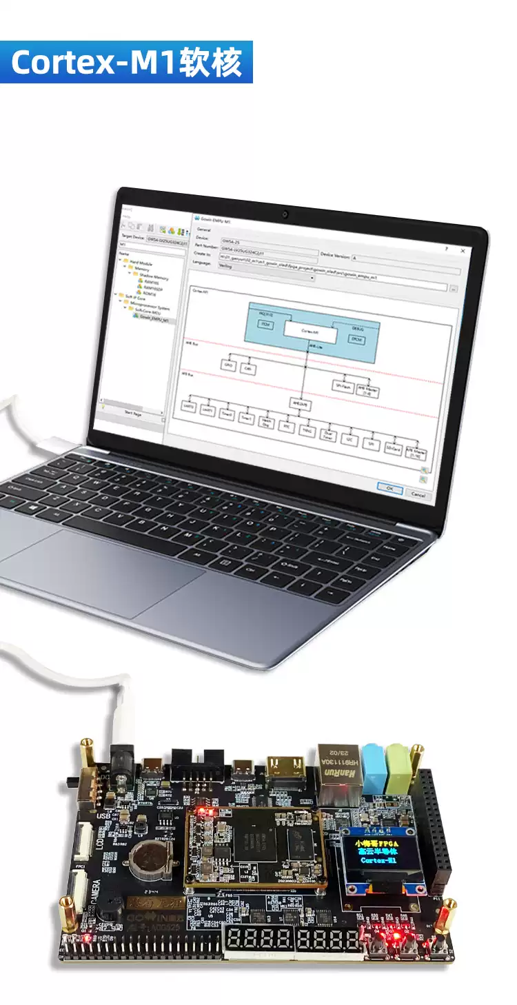 高云FPGA开发板教学套件 工业自动化学习板 晨熙ACG525 AroraV开发套组