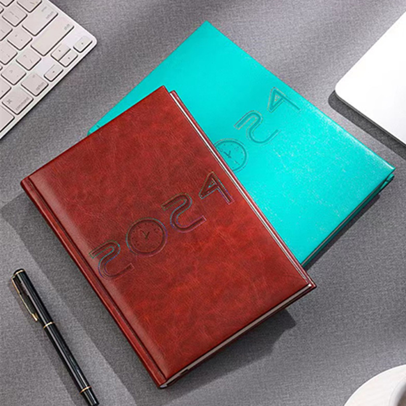 新款2024英力佳日程本A4年曆本效率手賬商務記事本行事曆定製創意-Taobao