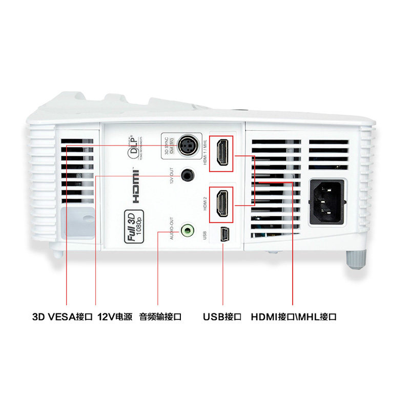 Optoma VDHDNL projector Home HD 3D projector 1080P wireless ultra clean ...