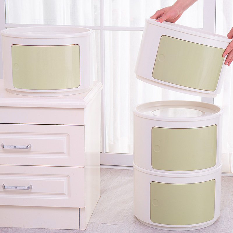 Baoyuni bedside table round simple bedroom lockers Nordic mini plastic ...
