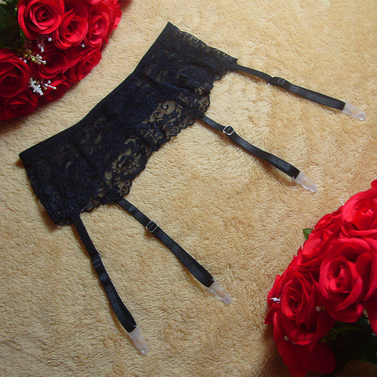 Garter belt thigh over knee socks non-slip clip erotic underwear garter ...