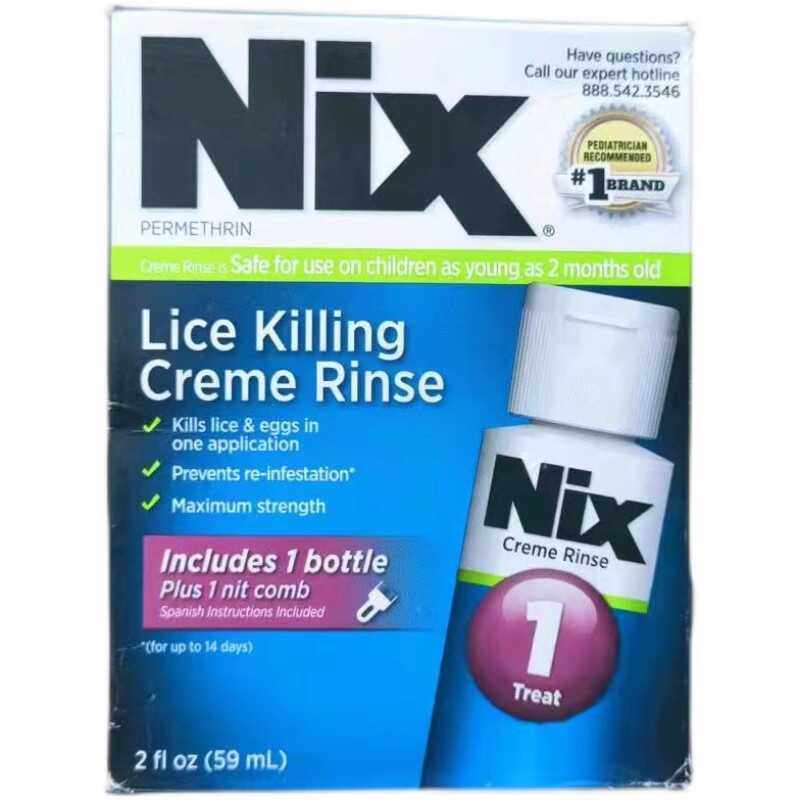 Nix Nix Lice Treatment Creme Rinse And Nit Removal Comb评价 - 淘宝网