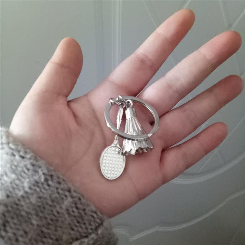 Creative badminton racket keychain simulation key pendant Arena club ...