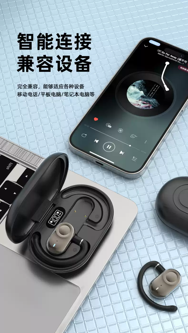 JM18双轴旋转蓝牙耳机OWS无线重低音双耳立体声音乐耳塞 运动跑步-Taobao