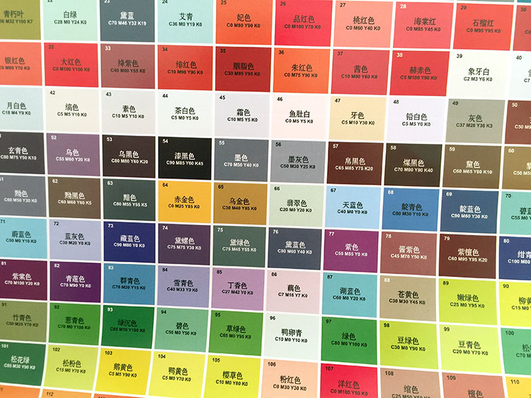 [USD 6.88] Chinese Color Name Poster Color Matching Treasure ...