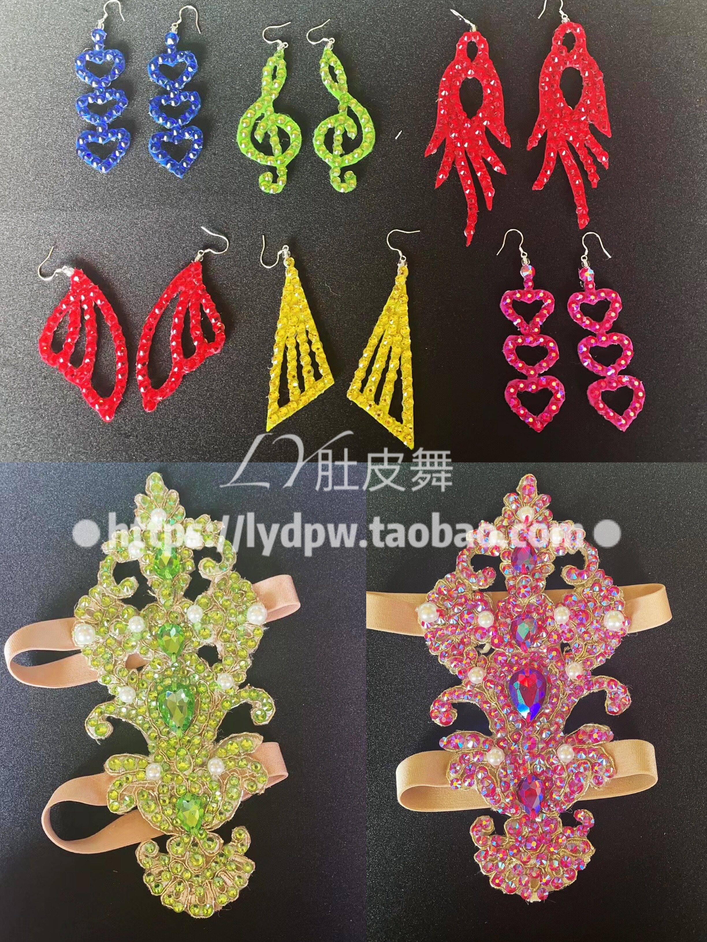 New arrival belly dance anklets, fully hand-made rhinestone stage ...