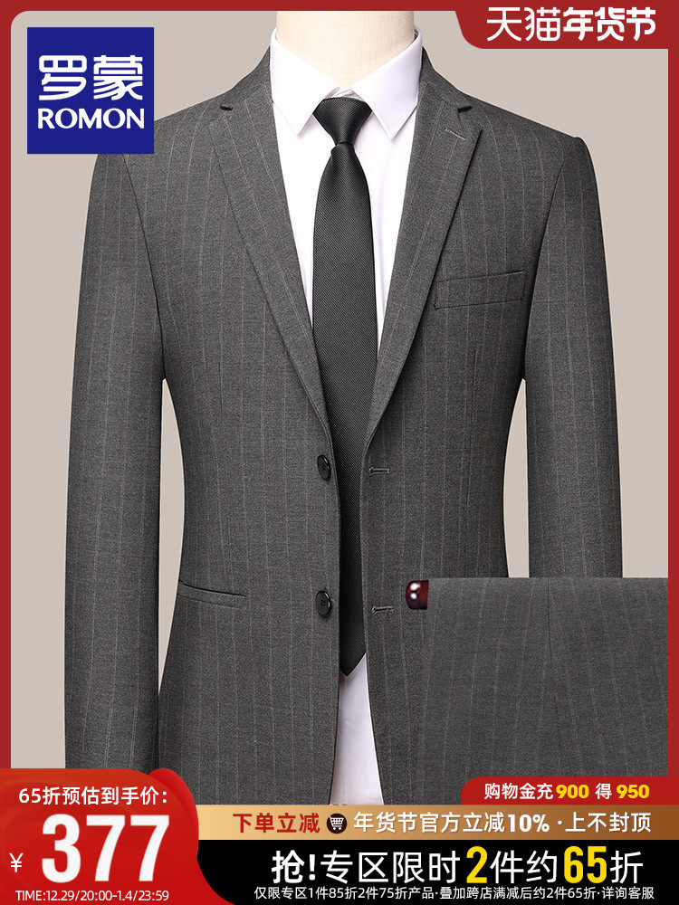 [USD 174.53] romon men's formal suit autumn 2022 suit wedding dress ...