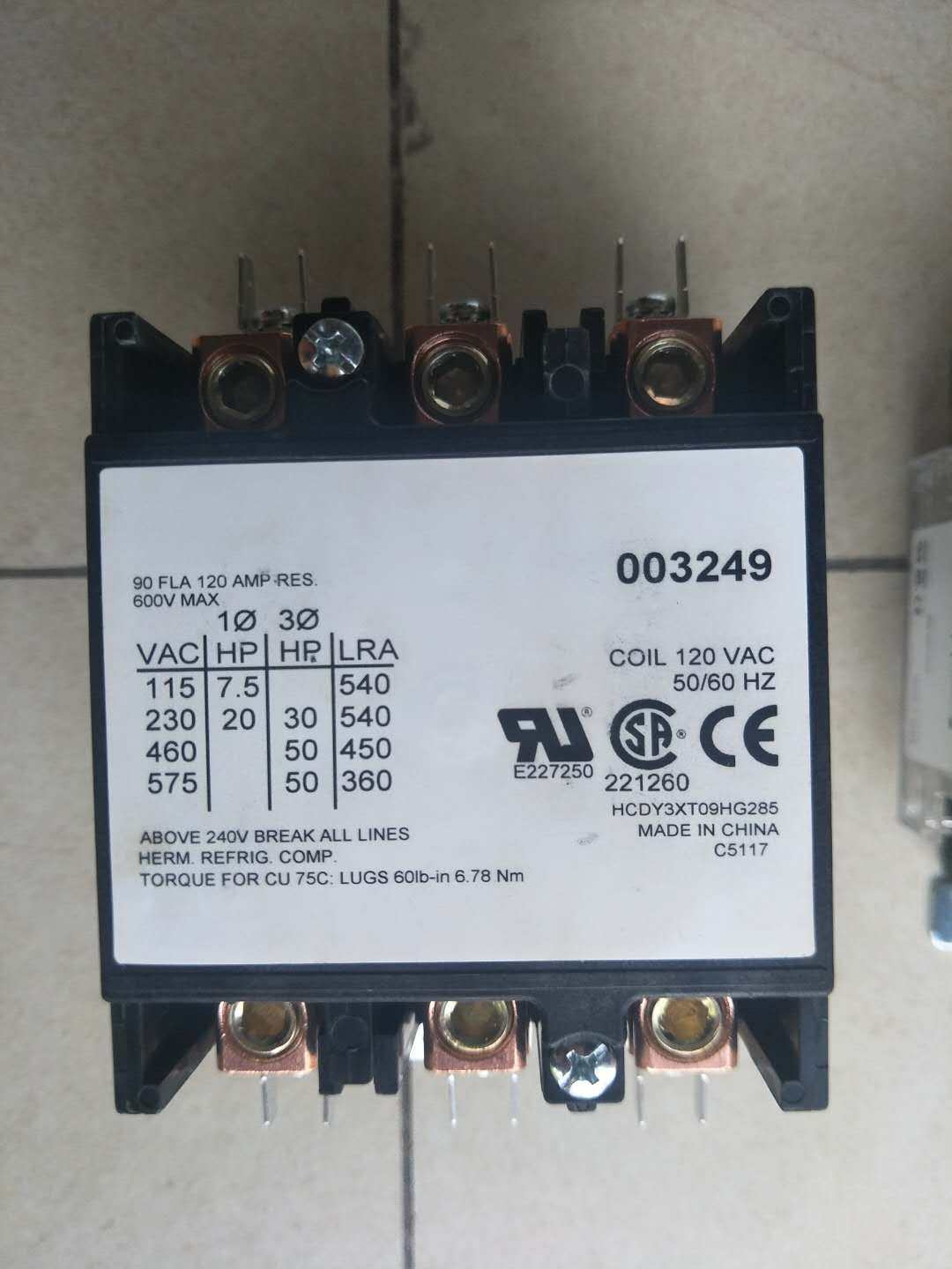 US Hypertherm spot MAX Pro200 main contactor 003249 HCDY3XT09HG285