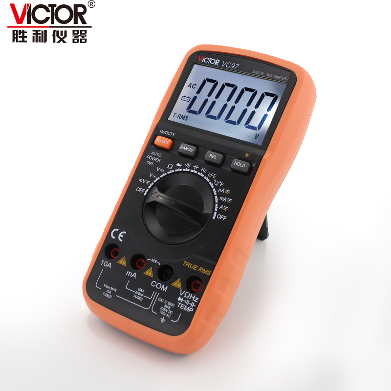 Victory automatic range VC97 digital multimeter temperature frequency with backlight anti-drop ...