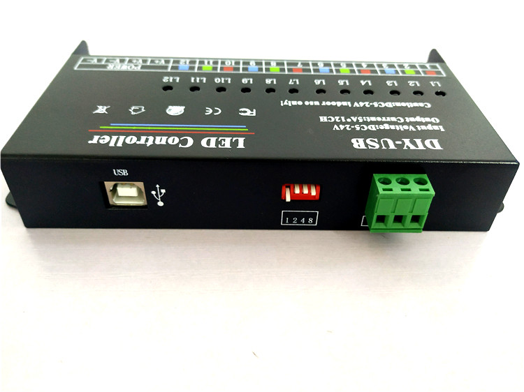 12路多路可自主编程控制器DIY-UBS单色七彩5/12/24V90A灯光调光器-阿里巴巴
