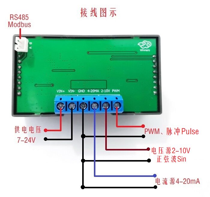 PWM脉冲可调模块 正弦波 4-20mA、2-10V信号发生器 RS485 Modbus-阿里巴巴