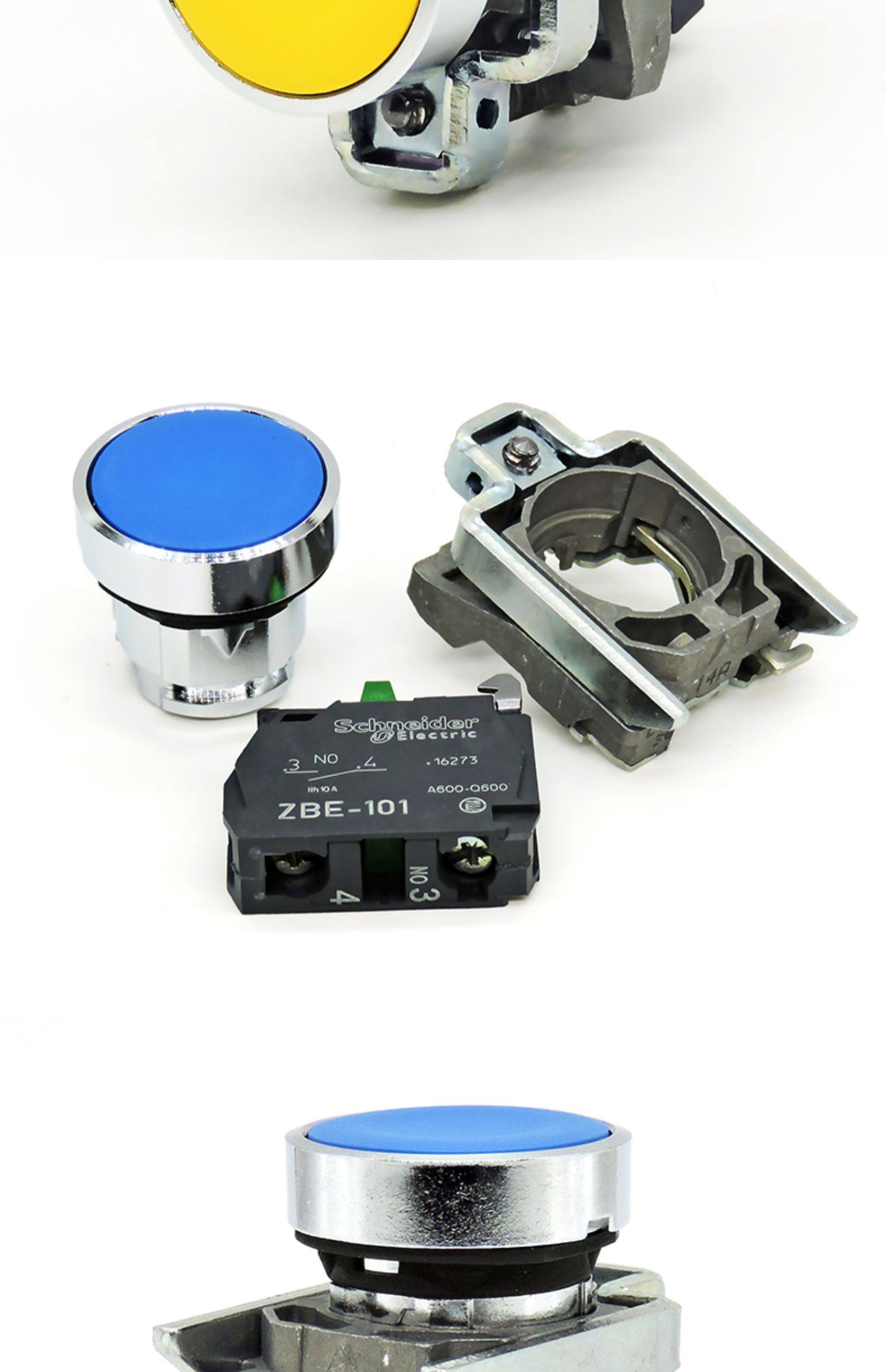 进口施耐德 按钮开关 XB4-BA31 BA42 BA35 BA21 51 61 ZB4-ZBE101-阿里巴巴