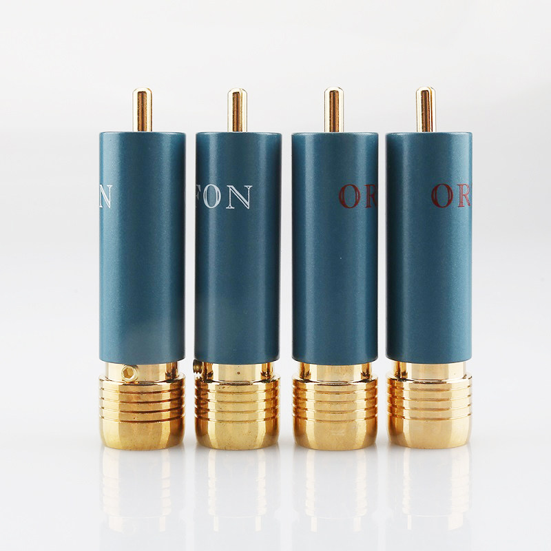 High-grade gold-plated lotus plug, self-locking, fully soldered rca ...