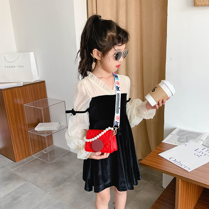 [USD 23.96] Little Girls' Bag Pearl Handbag 2022 New Girls' Bag Kids ...