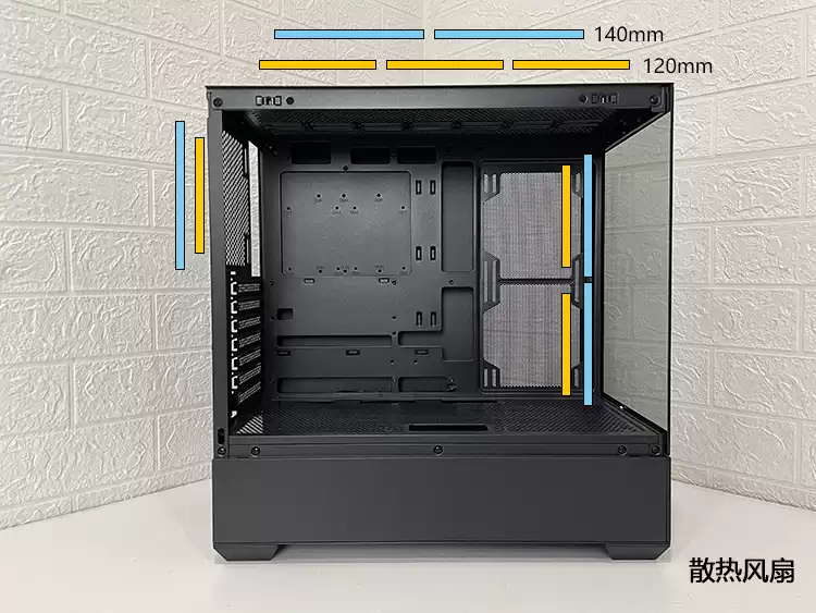 华硕 SI A01 彗星 黑白无立柱 全景海景房机箱 ATX主板 360水冷