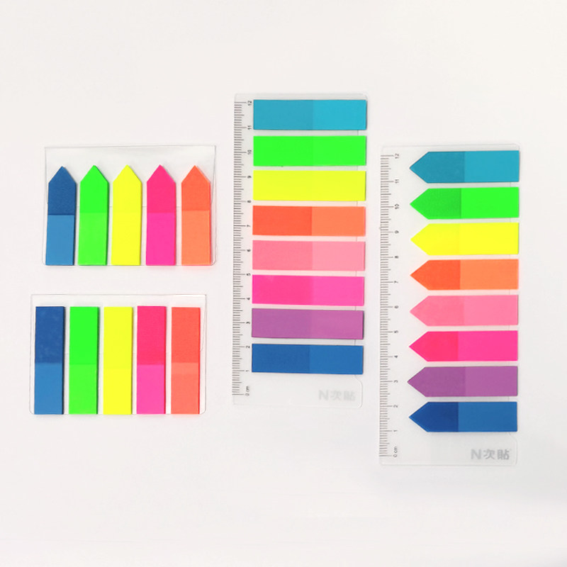 [USD 4.40] N times sticker transparent arrow small label fluorescent ...