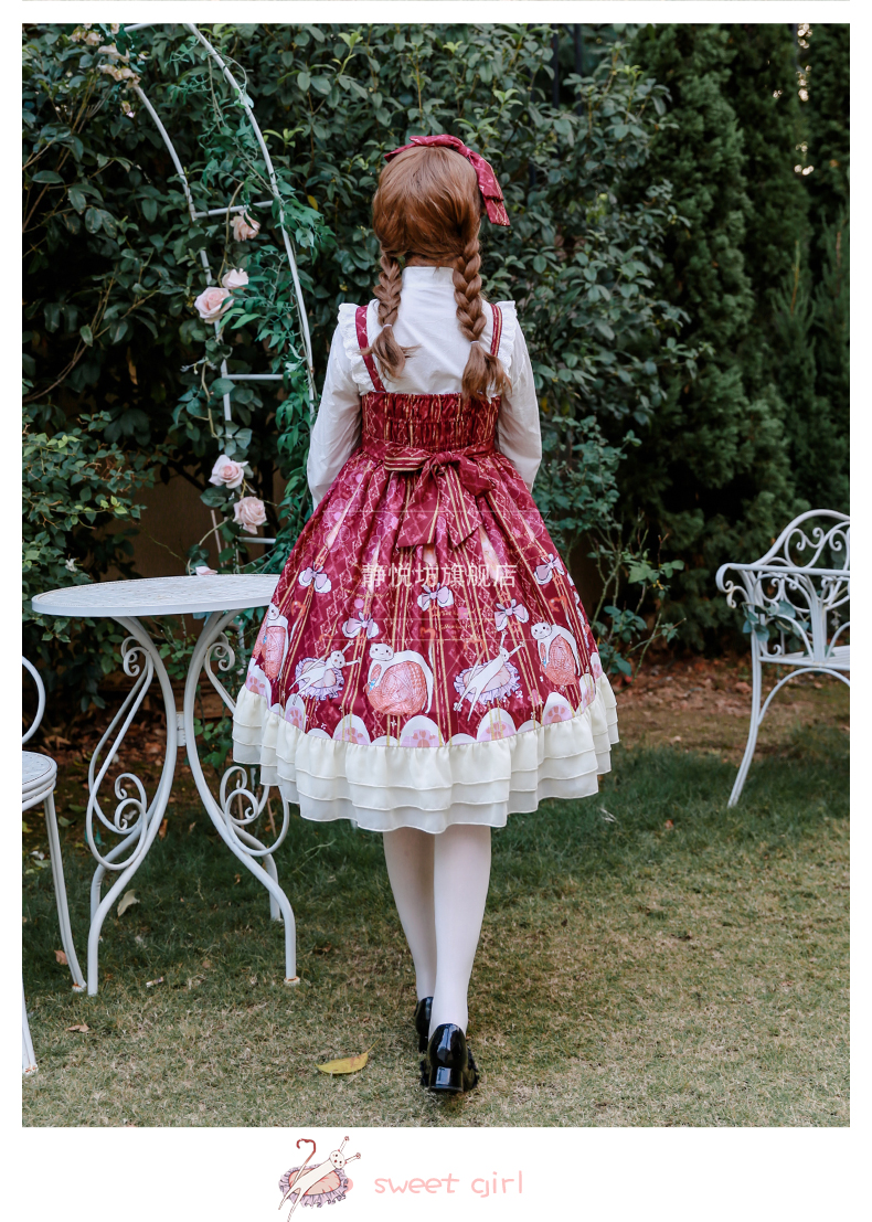 原创 软妹萝莉塔jsk吊带连衣裙懒猫的日常lolita洋装轻lo公主裙女-阿里巴巴