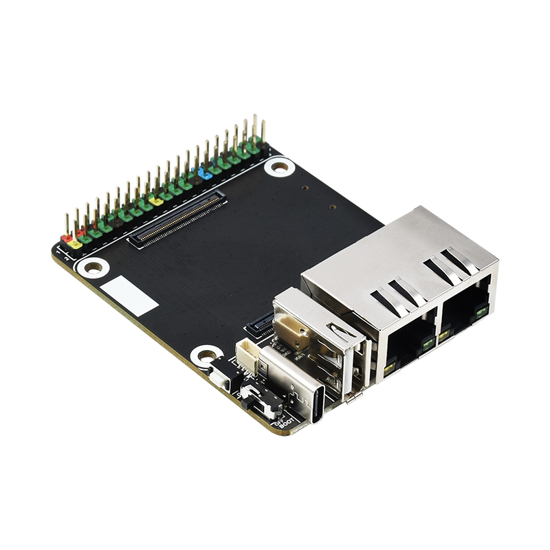 Weixue Raspberry Pi Computing Module Expansion Board Dual Gigabit Rj45