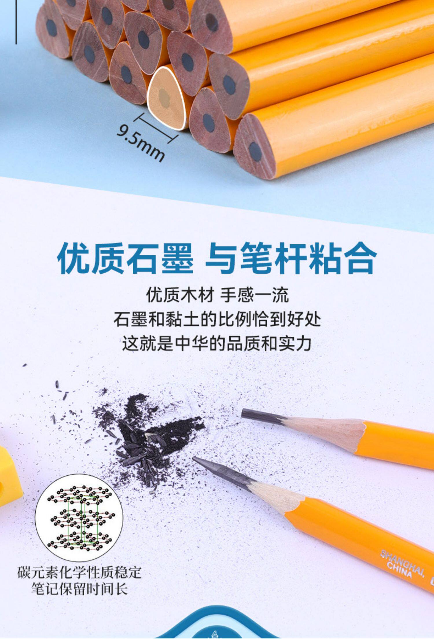 Chinese Brand Big Triangle Thick Pencils for Primary School Students ...