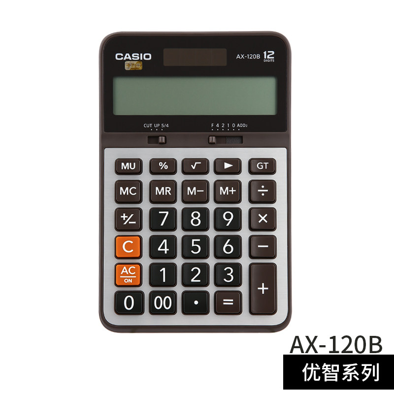 [USD 15.42] Casio MX-DX-GX-120B calculator Metal panel Dual Power ...