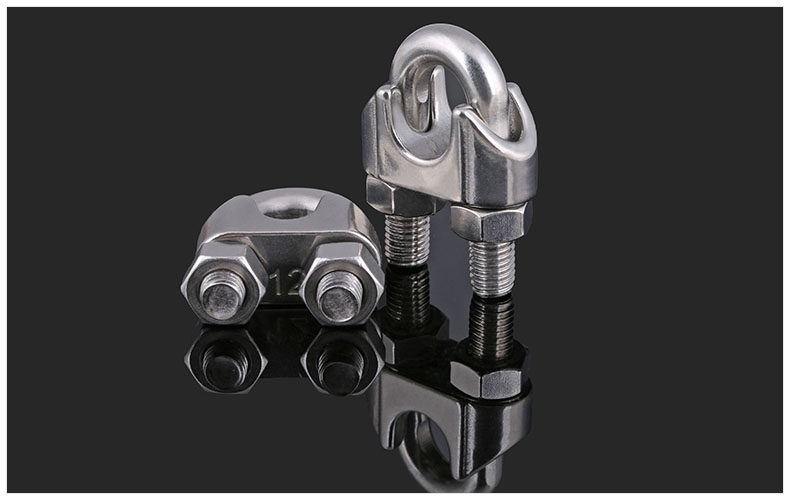 304不锈钢卡子U型钢丝绳卡头绳丝绳轧头卡扣子DIN741钢索组合件-阿里巴巴