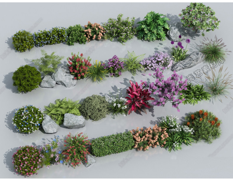 2023园林景观庭院植物花草树木绿篱乔木花卉灌木丛草图大师SU模型-cg男孩