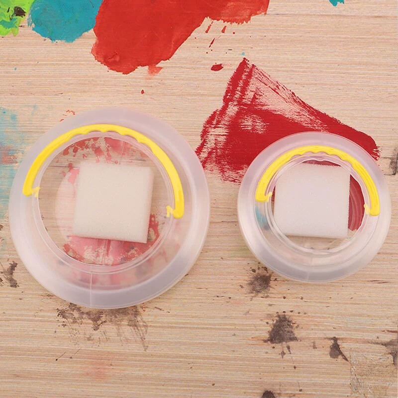 🎨 学生必备：透明可伸缩洗笔桶，轻松解决画材清洗难题！📚 调色盘 淘宝好物网