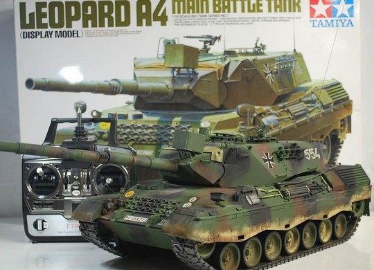 Imported Tamiya tank military model 1:16 German Leopard A4 main battle ...