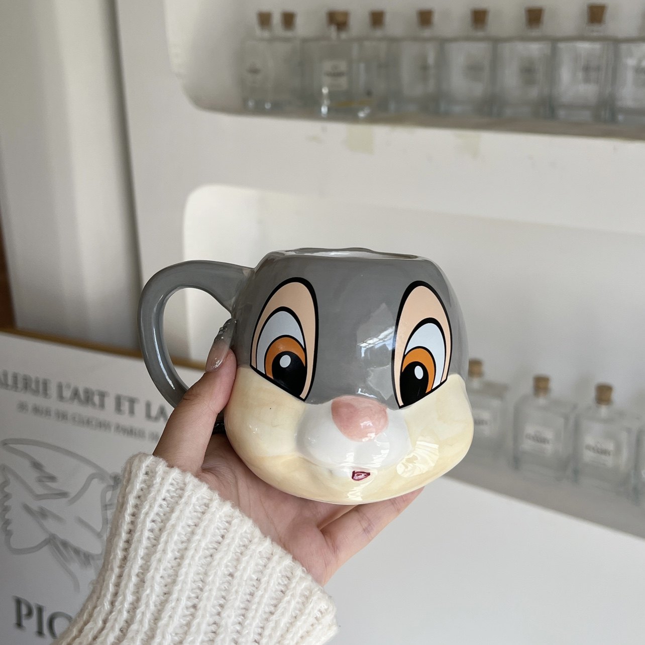 Thumper Samp Rabbit Ceramic Water Cup Large Capacity Cute Cartoon Home ...