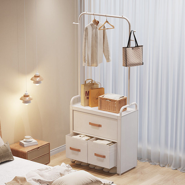 Clothes rack, coat rack, floor-mounted dustproof bedroom, simple ...