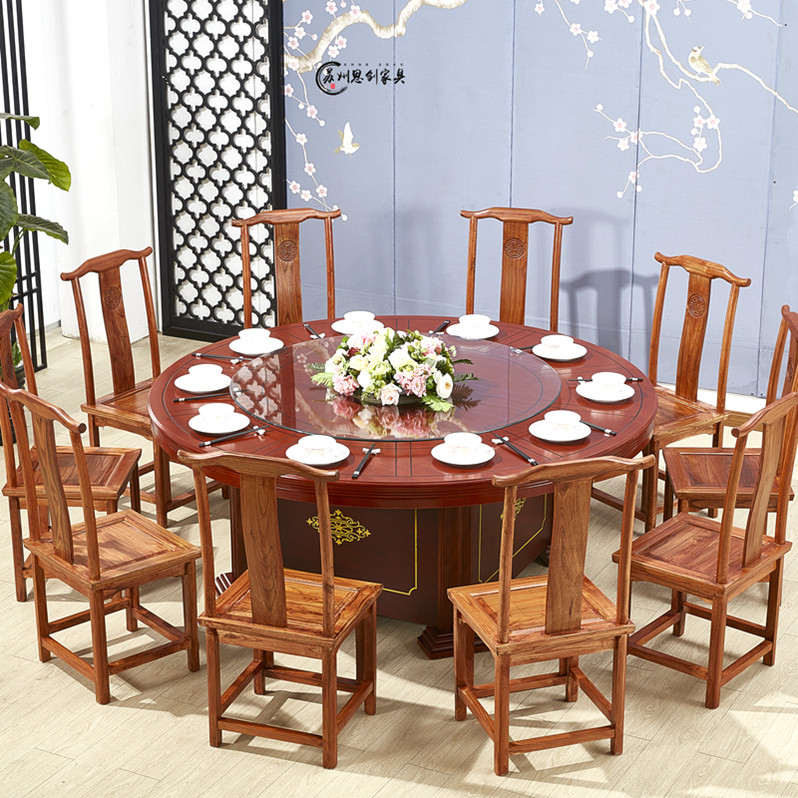 [USD 39.29] Hotel large round table Dining table Chinese round table ...