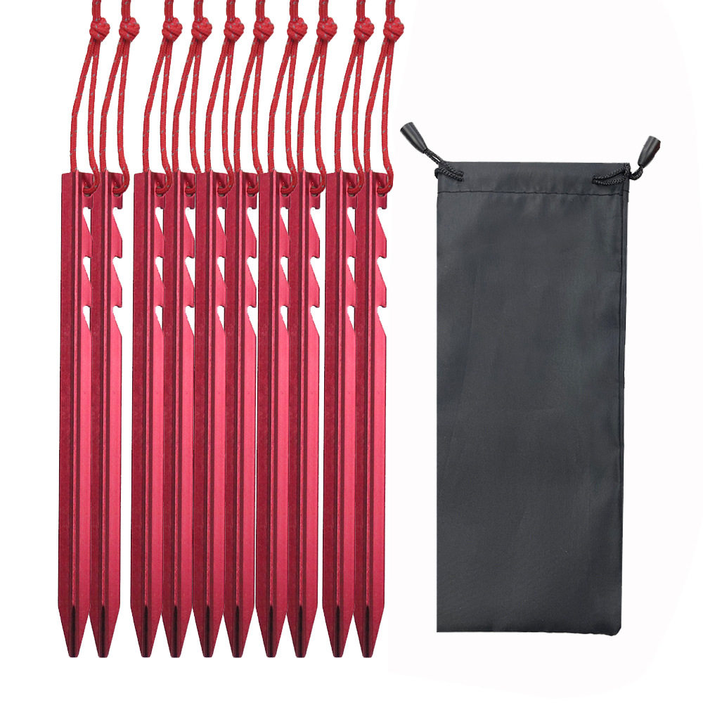 Outdoor adventures, unlocked! this aluminum alloy tent peg set ensures ...