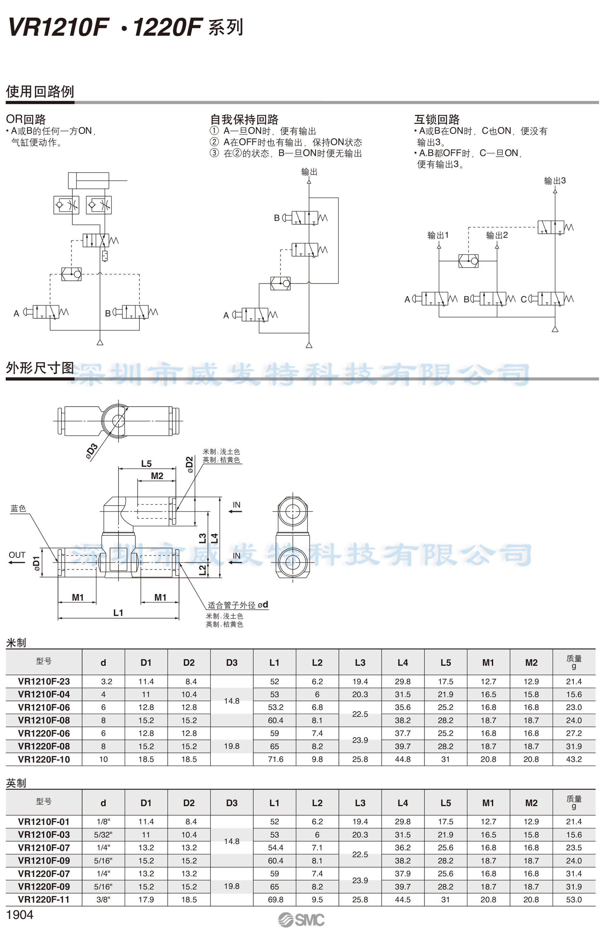 SMC VR1210F-06 VR1210F-04 VR1210F-08 梭阀现货-阿里巴巴