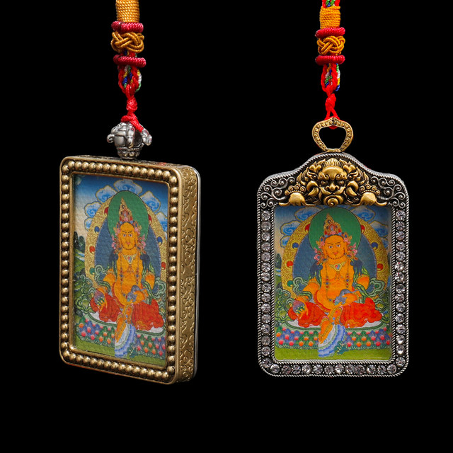 New Nepalese pure copper thangka box Gawu box Tibetan hand-painted ...