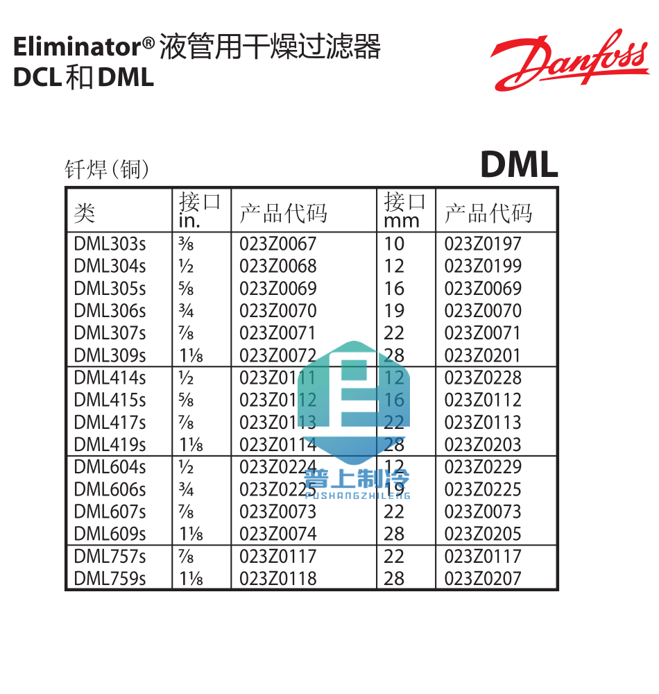 danfoss丹佛斯干燥过滤器 DML163S 023Z5064 023Z5043 023Z5008-阿里巴巴