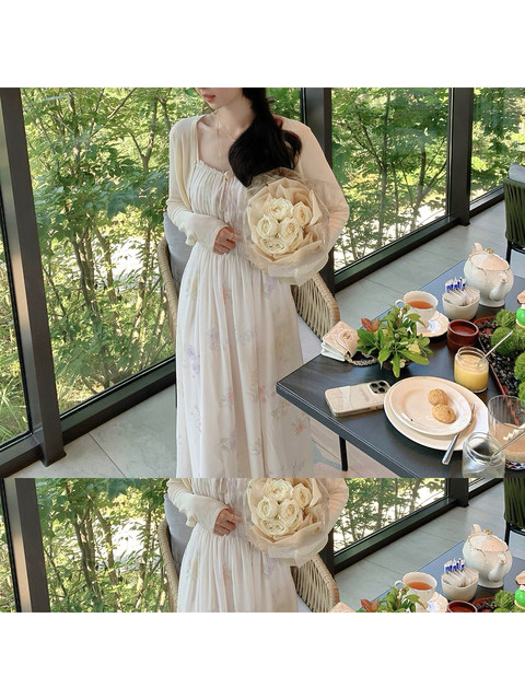 Zhao Baoni Pure first love cotton embroidery/chiffon floral dress for ...