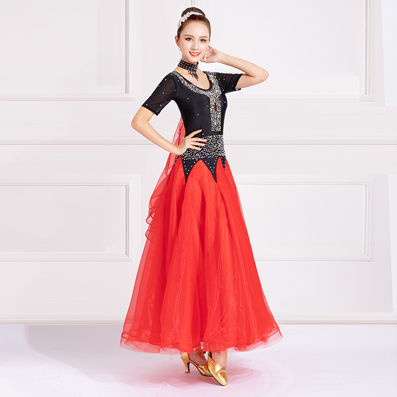 Women ballroom dance dresses Modern dance dress Waltz friendship dress ...