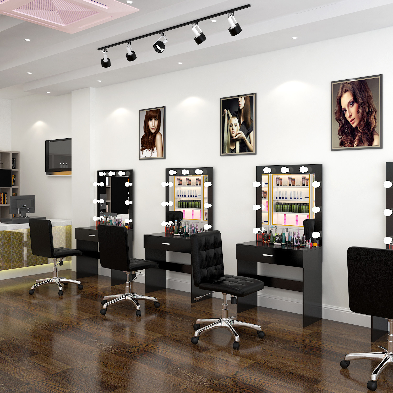 Custom minimalist modern dresser makeup mirror makeup table school ...