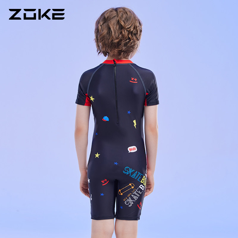 Zoke Zhouke Children's Swimsuit Big Children's one-piece flat angle ...