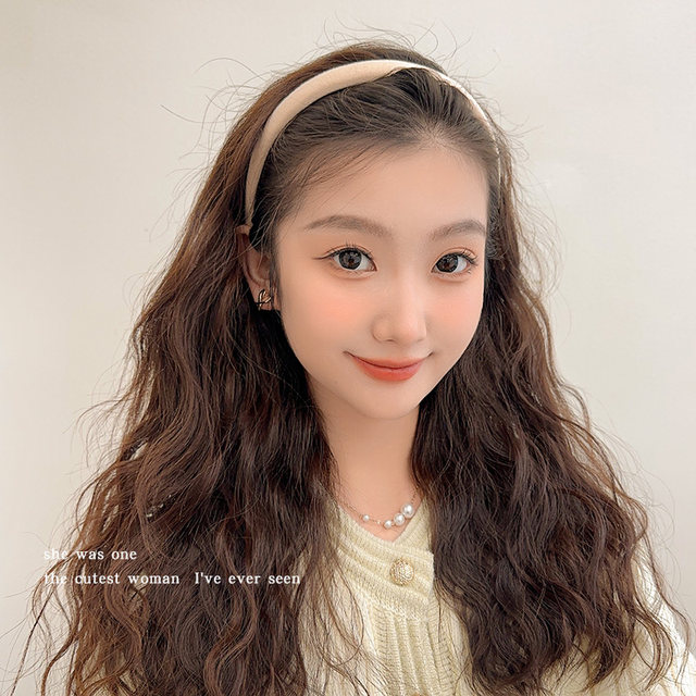 Simple Marad's thin hair hoop female autumn and winter high skull top ...