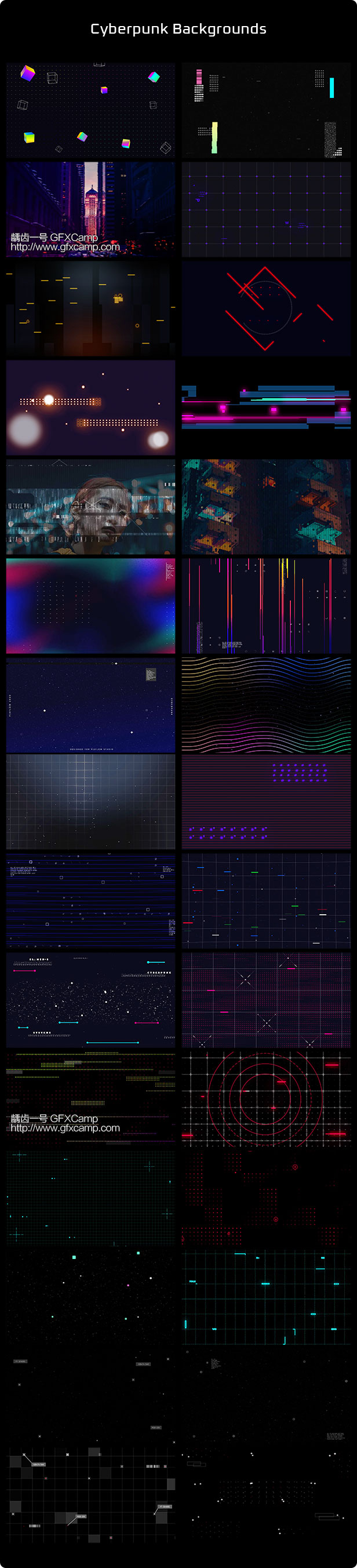 AE脚本-160+赛博朋克科技感HUD文字标题字幕指示线动画 Cyberpunk | 龋齿一号GFXCamp
