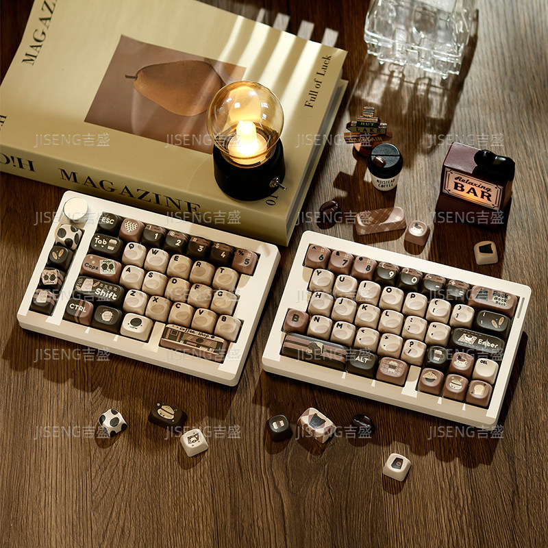 佐亚GMK70机械键盘分体式人体工学gasket客制化套件成品三模蓝牙-Taobao