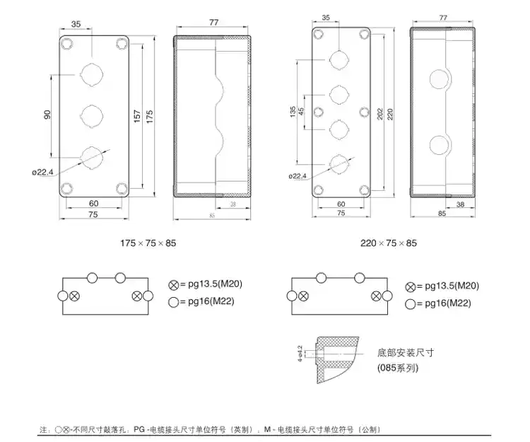 TAYEE上海天逸電器開關盒TYX1防水ABS按鈕盒TYX2 TYX3 TYX4 TYX1S