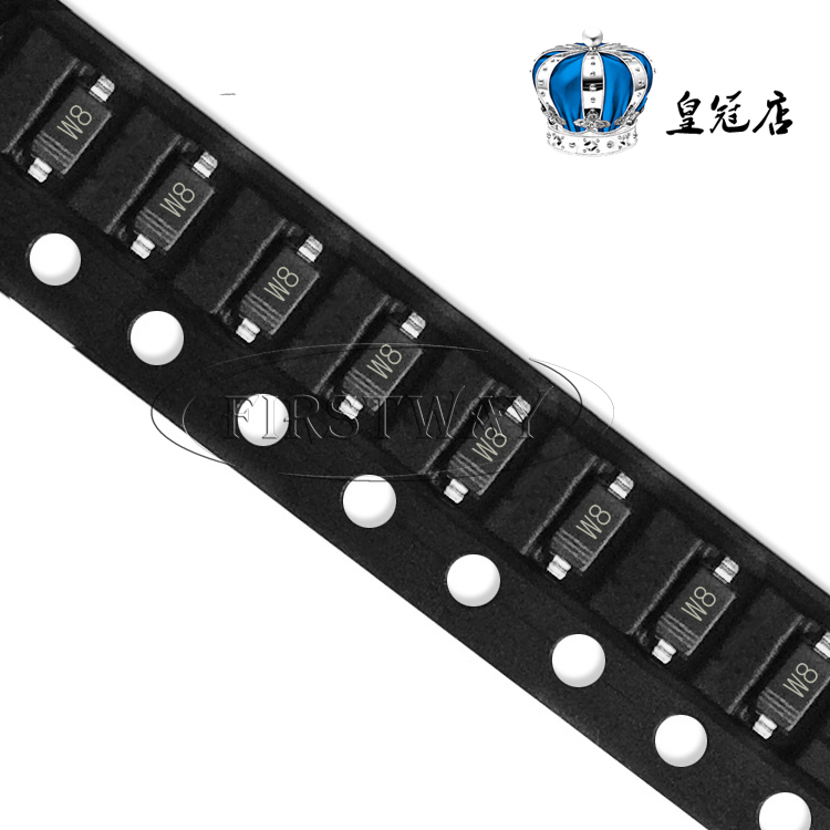 [USD 3.94] SMD diode BZT52C5V1 Screen printing: W8 51V SOD-123 1206 SOD123 regulator tube ...