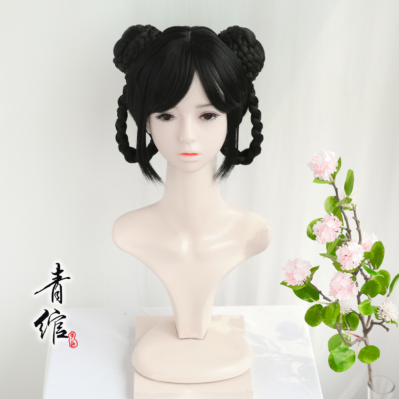 Chinese Hanfu wig princess fairy cosplay hair wig girl wig headset ...